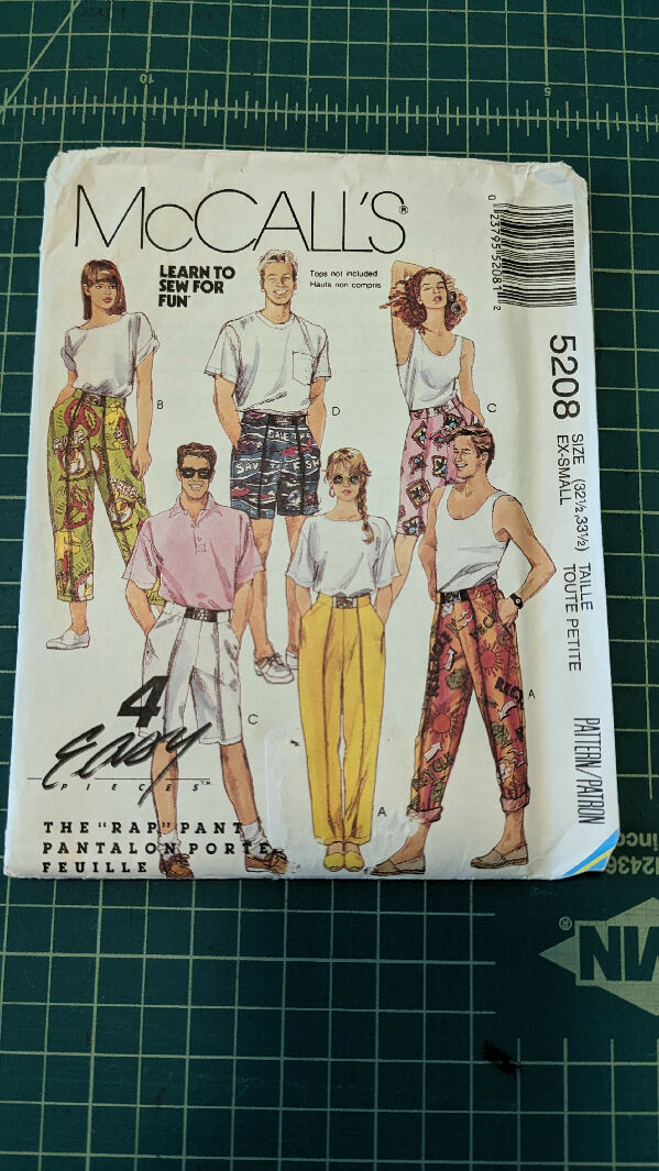 Vintage McCall's 5208 Learn to Sew for Fun Unisex Pants/Shorts Size XS – Destashify