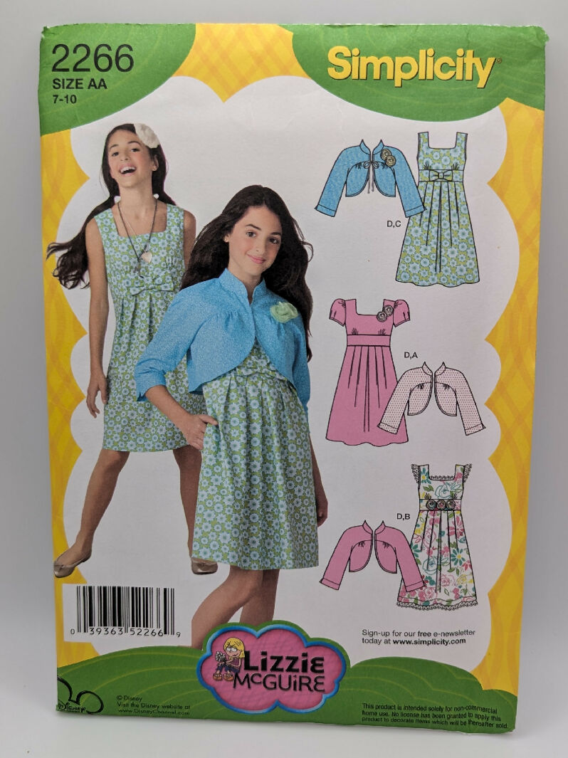 Simplicity 2266 Lizzie McGuire Girl's Dress & Jacket Pattern Sizes 7-1 – Destashify