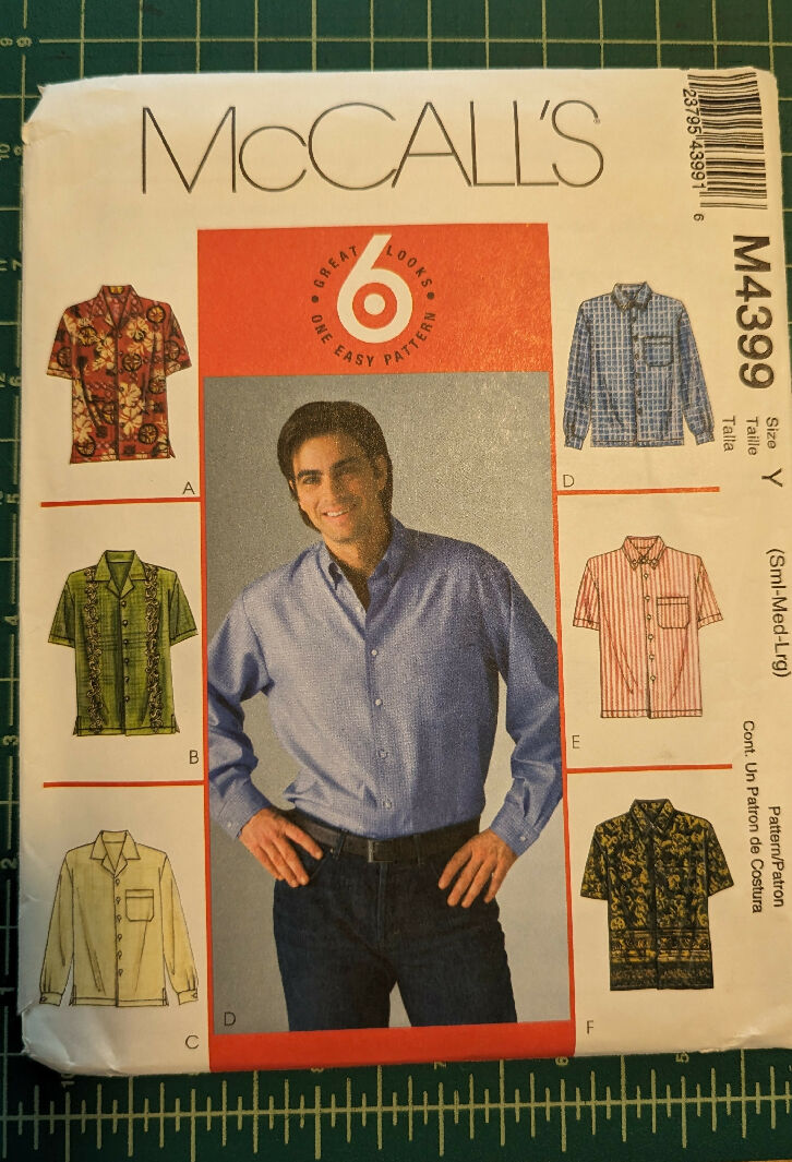 McCall's 4399 6 Great Looks, 1 Easy Pattern Men's Shirt Sewing Pattern – Destashify