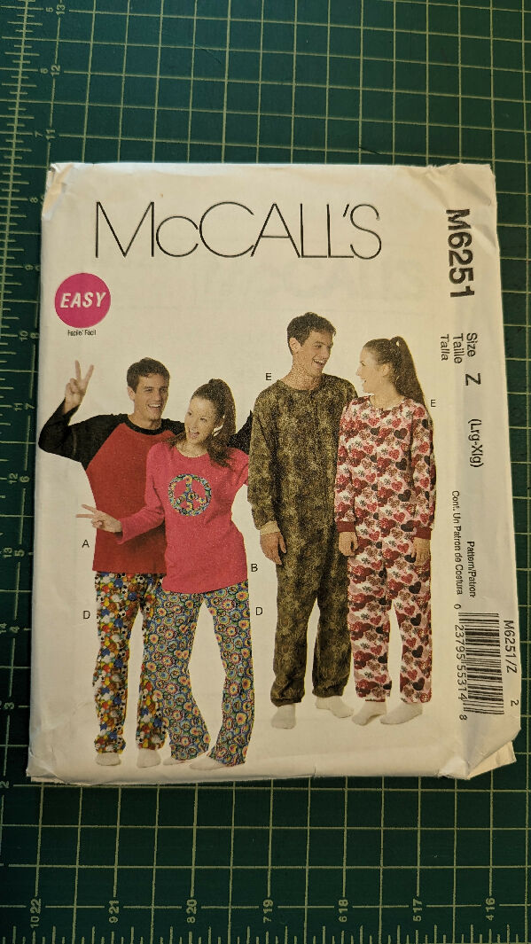 McCall's 6251 Easy Unisex Tops, Pants & Jumpsuit Pattern Sizes L-XL – Destashify