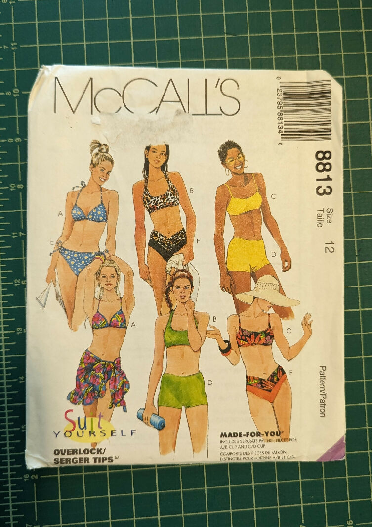 McCall's 8813 Suit Yourself Misses' 2-Piece Swimsuit & Sarong Sewing P – Destashify