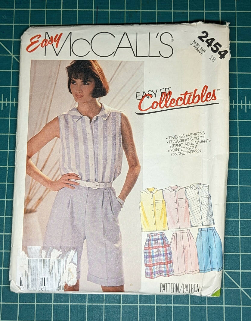 Vintage McCall's Easy Fit Collectibles Shirt & Shorts Pattern Sizes 18 – Destashify