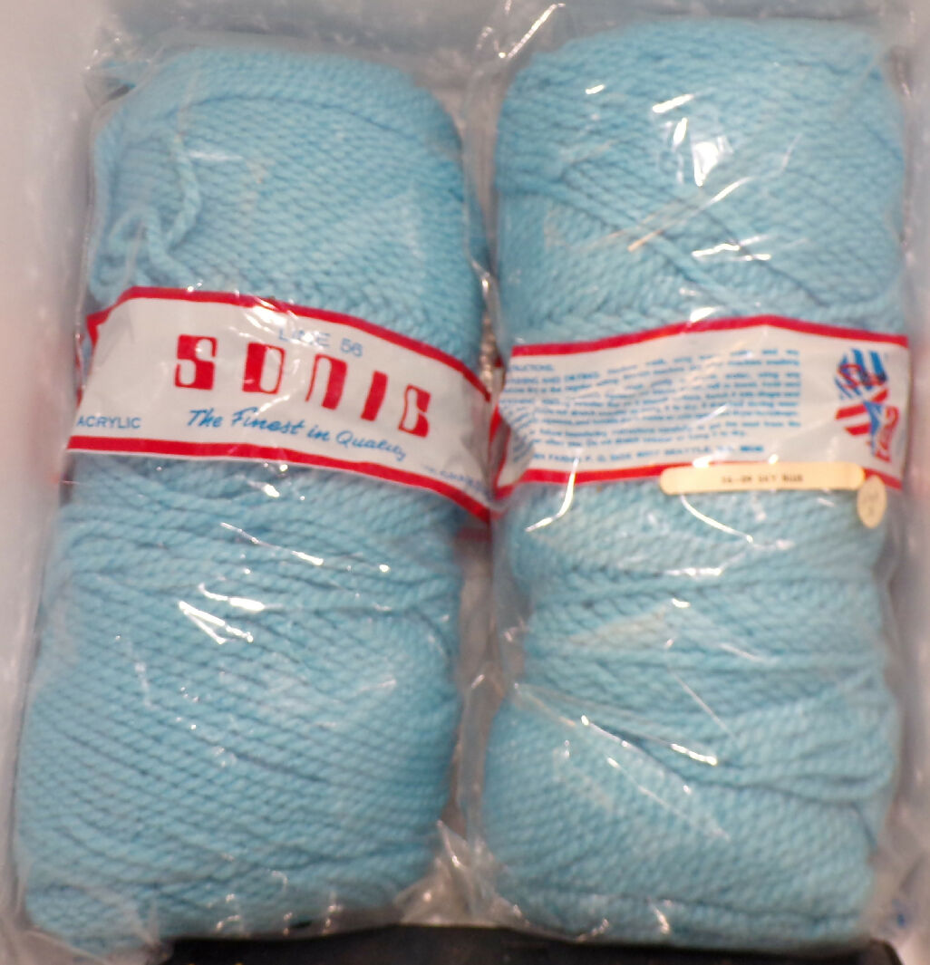 Studio Yarn Farms 'Line 56 Sonic', Sky Blue; Acrylic; 2 Full Skeins ...