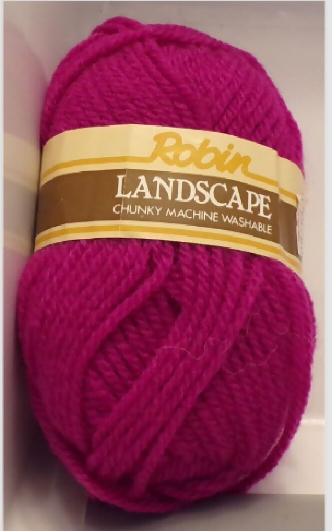 Robin 'Landscape' Chunky; Magenta; 3 full Skeins Plus 1 Nearly Full Pa ...