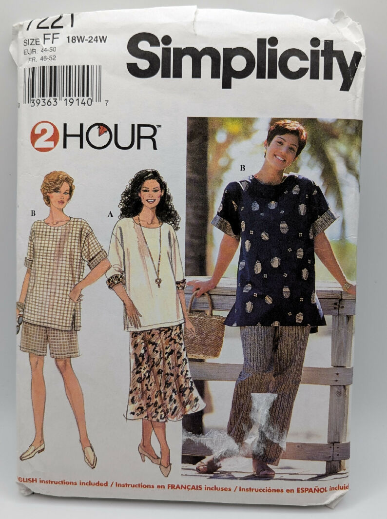 Vintage Simplicity 7221 2-Hour Coordinates Pattern Sizes 18W-24W ...