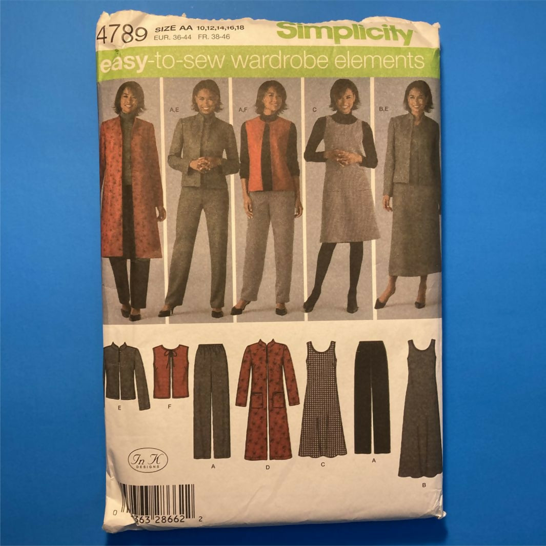 Simplicity 4789 Pattern, Size AA (10-18), Uncut, Factory Fold – Destashify