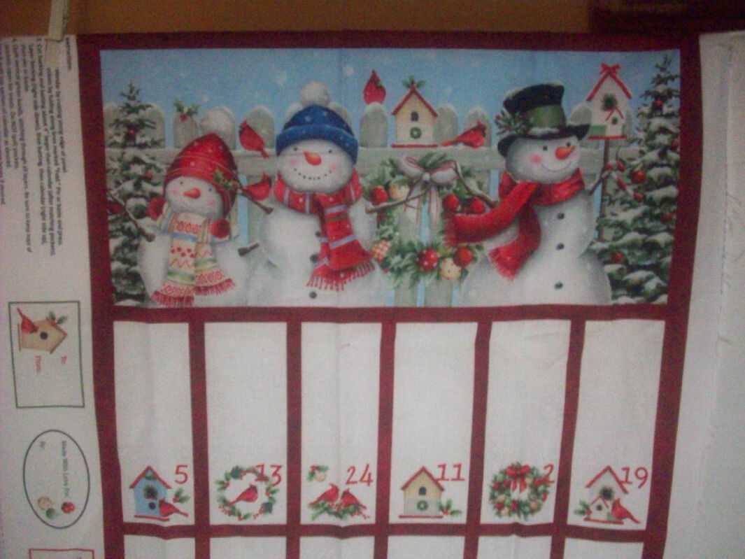 Winter Welcome Calendar Cotton Panel by EML Studio for Northcott Studi ...