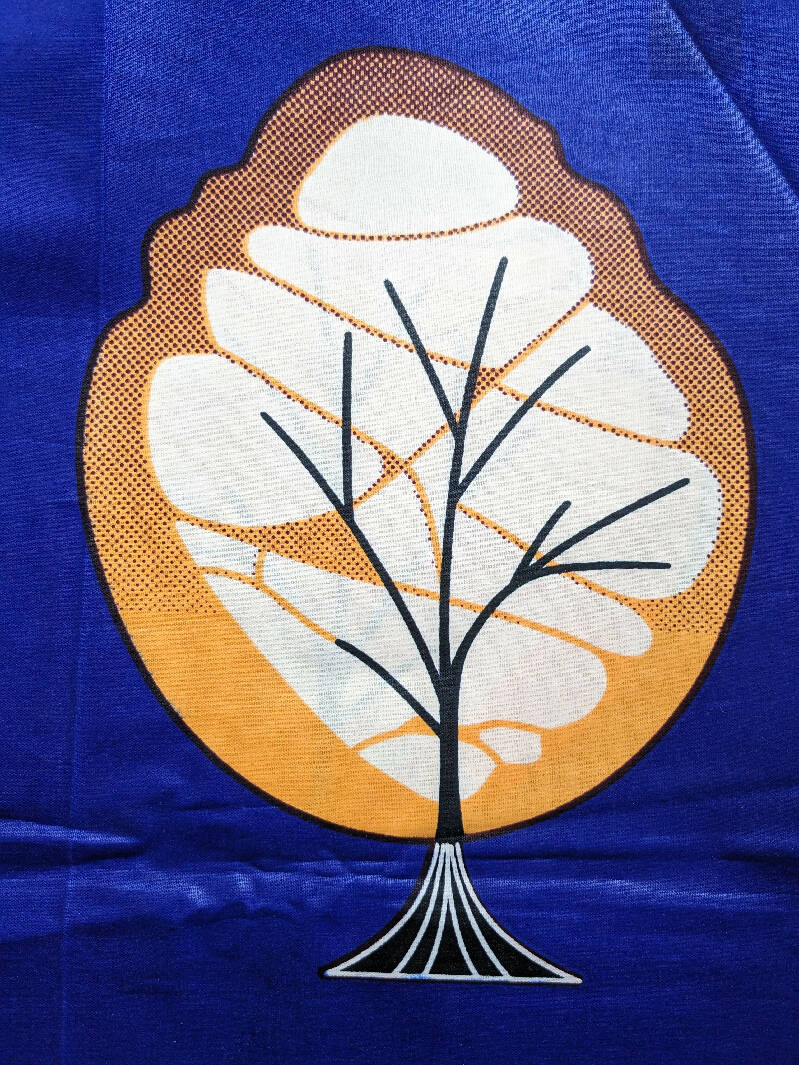 Java Wax Print in orange, black and royal blue - 3 yards – Destashify